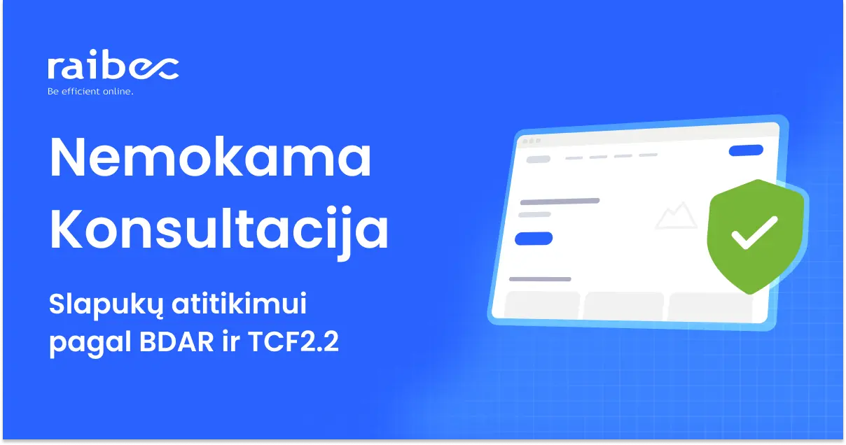 Internetinių svetainių paruošimas pagal BDAR reikalavimus